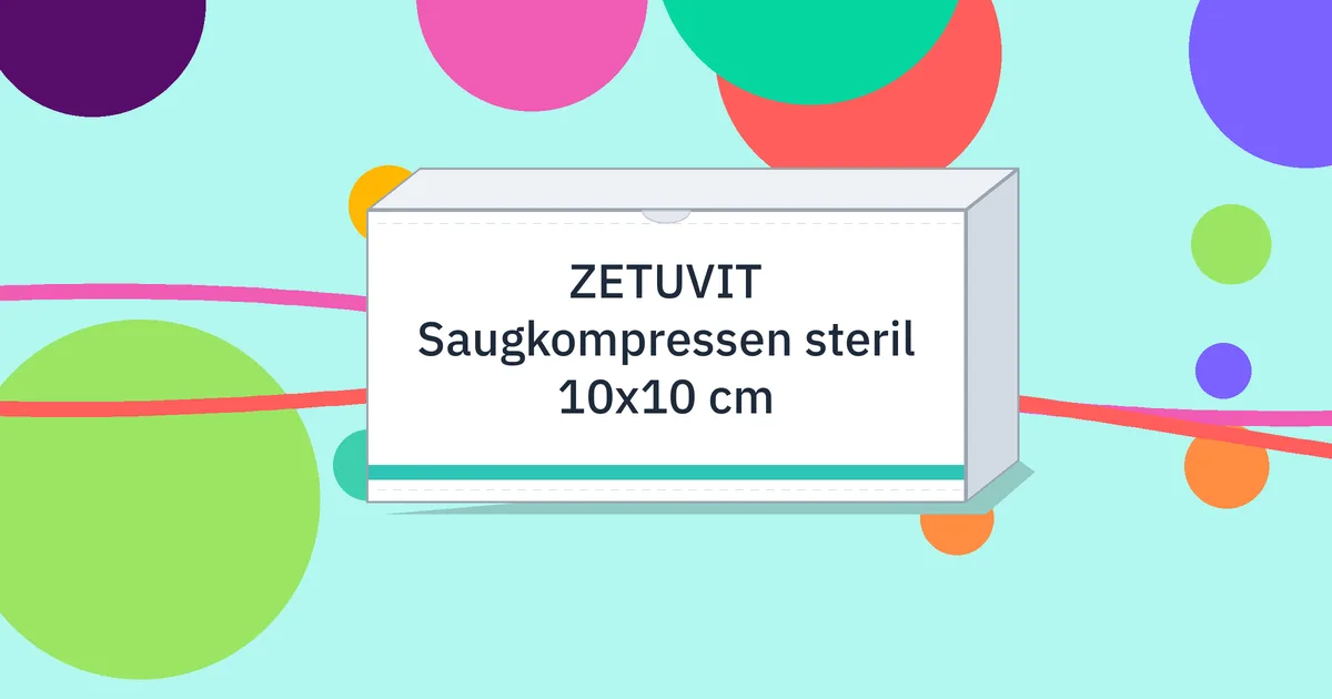 Symbolbild: Packung mit der Aufschrift ZETUVIT Saugkompressen steril 10x10 cm (PZN 20276632) – Verfügbarkeit und Bezug in Apotheken in Frankfurt am Main