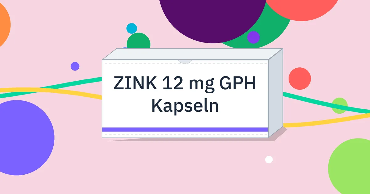 Symbolbild: Packung mit der Aufschrift ZINK 12 mg GPH Kapseln (PZN 03466242) – Verfügbarkeit und Bezug in Apotheken in Frankfurt am Main