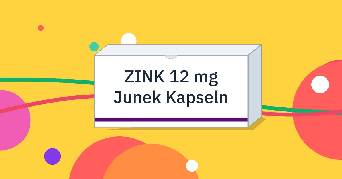 Symbolbild: Packung mit der Aufschrift ZINK 12 mg Junek Kapseln (PZN 10053434) – Verfügbarkeit und Bezug in Apotheken in Frankfurt am Main