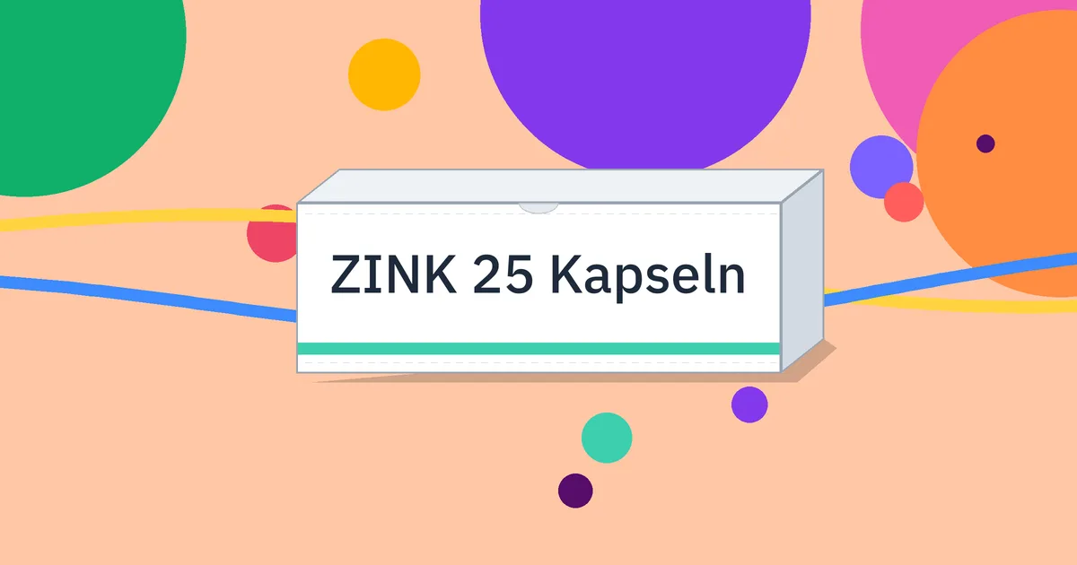 Symbolbild: Packung mit der Aufschrift ZINK 25 Kapseln (PZN 10545769) – Verfügbarkeit und Bezug in Apotheken in Frankfurt am Main