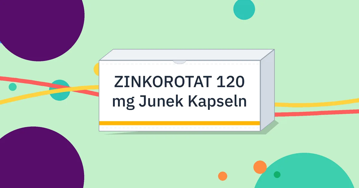 Symbolbild: Packung mit der Aufschrift ZINKOROTAT 120 mg Junek Kapseln (PZN 11072830) – Verfügbarkeit und Bezug in Apotheken in Frankfurt am Main