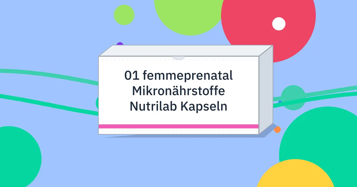 Symbolbild: Packung mit der Aufschrift 01 femmeprenatal Mikronährstoffe Nutrilab Kapseln (PZN 19212495) – Verfügbarkeit und Bezug in Apotheken in Frankfurt am Main