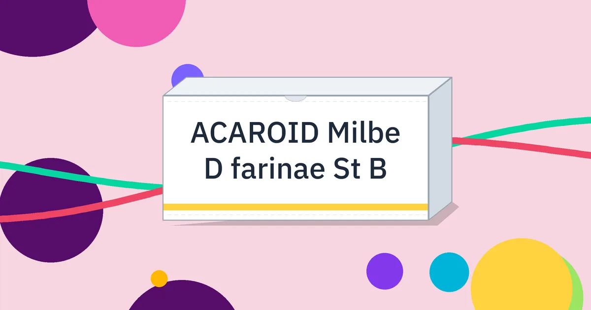 Symbolbild: Packung mit der Aufschrift ACAROID Milbe D farinae St B (PZN 15741245) – Verfügbarkeit und Bezug in Apotheken in Frankfurt am Main
