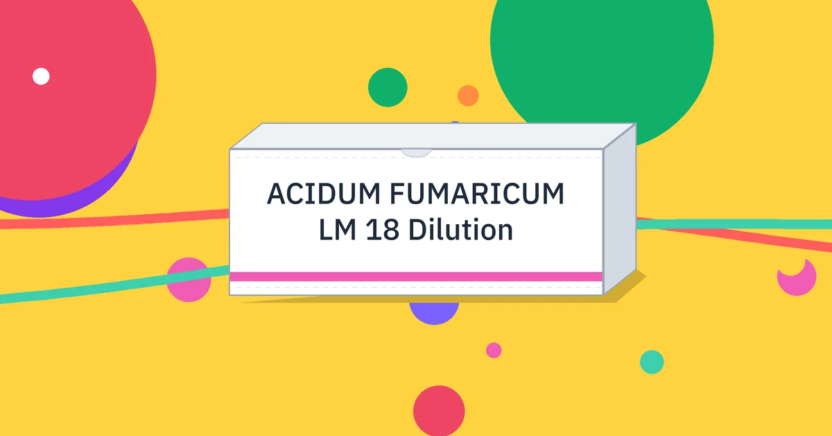 Symbolbild: Packung mit der Aufschrift ACIDUM FUMARICUM LM 18 Dilution (PZN 13274638) – Verfügbarkeit und Bezug in Apotheken in Frankfurt am Main