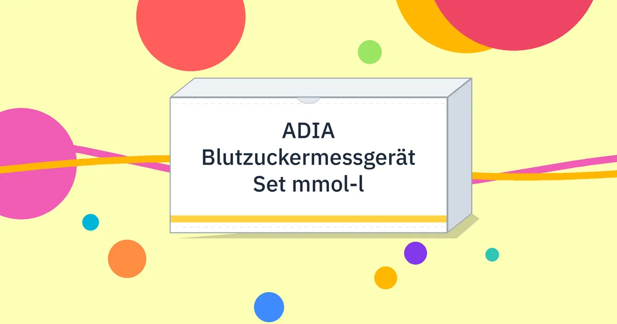Symbolbild: Packung mit der Aufschrift ADIA Blutzuckermessgerät Set mmol-l (PZN 11110513) – Verfügbarkeit und Bezug in Apotheken in Frankfurt am Main