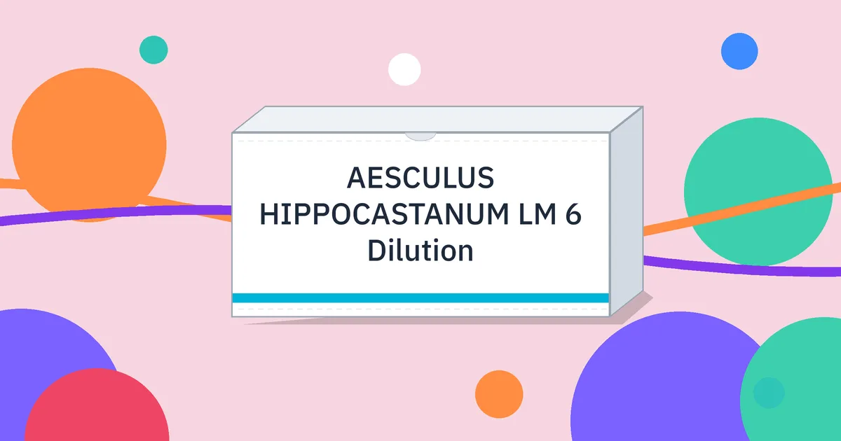 Symbolbild: Packung mit der Aufschrift AESCULUS HIPPOCASTANUM LM 6 Dilution (PZN 02600253) – Verfügbarkeit und Bezug in Apotheken in Frankfurt am Main