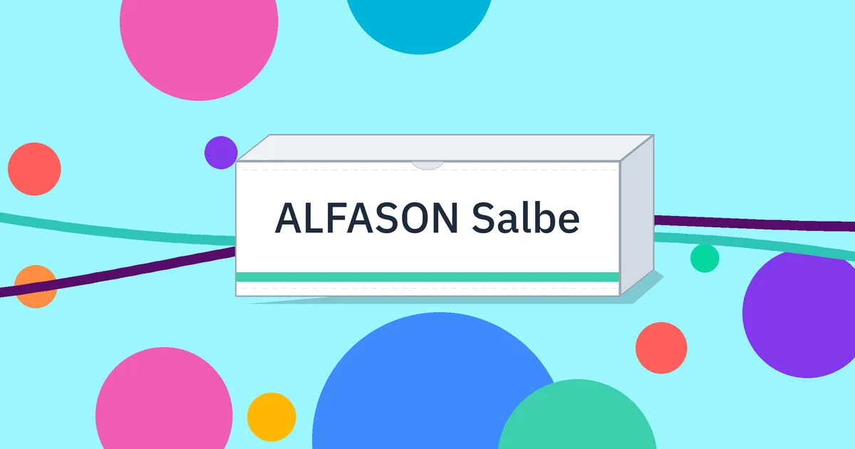 Symbolbild: Packung mit der Aufschrift ALFASON Salbe (PZN 02094778) – Verfügbarkeit und Bezug in Apotheken in Frankfurt am Main