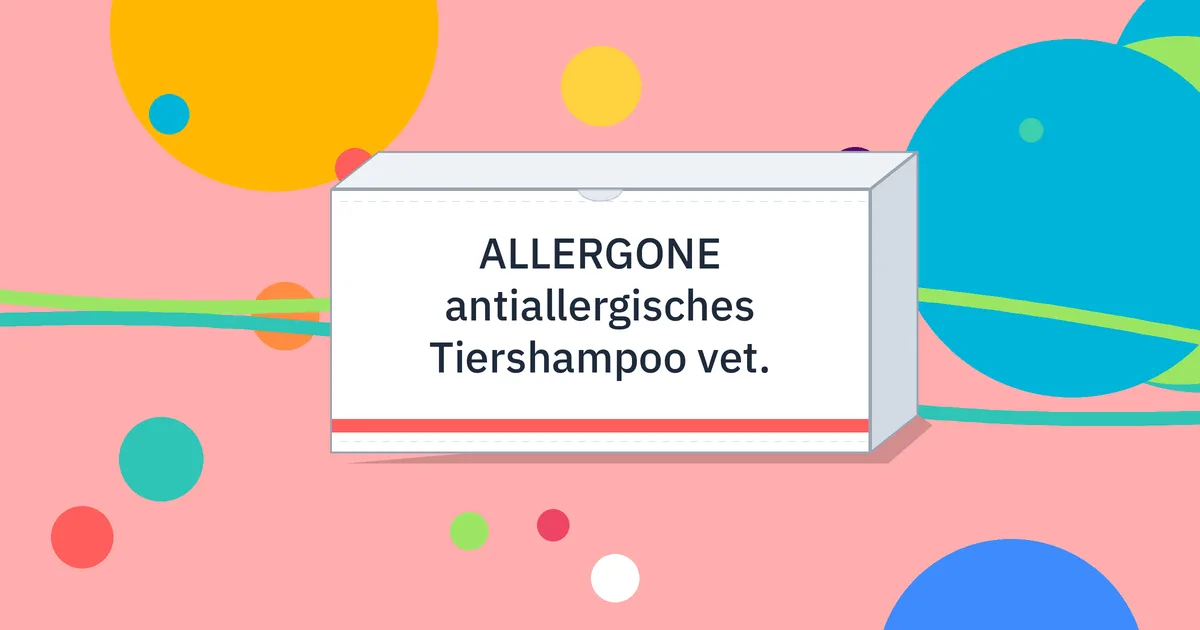 Symbolbild: Packung mit der Aufschrift ALLERGONE antiallergisches Tiershampoo vet. (PZN 15660452) – Verfügbarkeit und Bezug in Apotheken in Frankfurt am Main