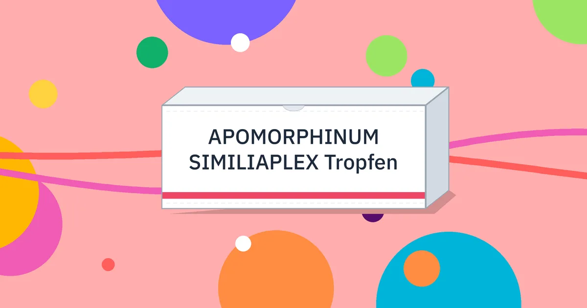 Symbolbild: Packung mit der Aufschrift APOMORPHINUM SIMILIAPLEX Tropfen (PZN 05463756) – Verfügbarkeit und Bezug in Apotheken in Frankfurt am Main