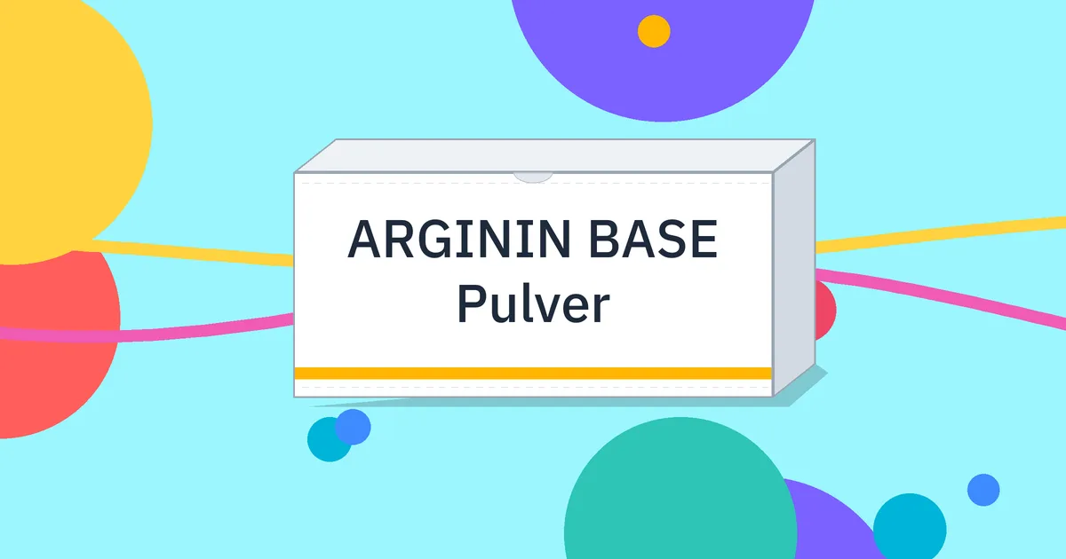Symbolbild: Packung mit der Aufschrift ARGININ BASE Pulver (PZN 16902319) – Verfügbarkeit und Bezug in Apotheken in Frankfurt am Main