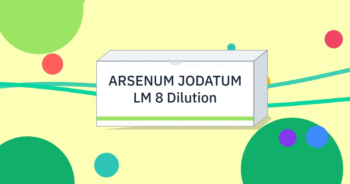 Symbolbild: Packung mit der Aufschrift ARSENUM JODATUM LM 8 Dilution (PZN 12778845) – Verfügbarkeit und Bezug in Apotheken in Frankfurt am Main