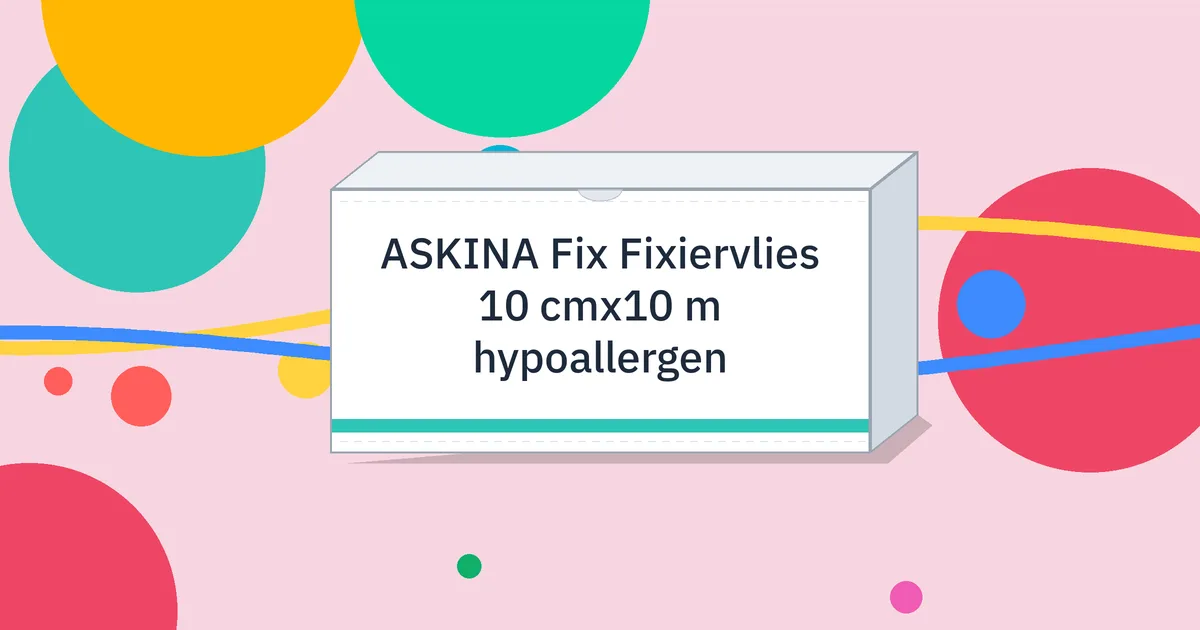 Symbolbild: Packung mit der Aufschrift ASKINA Fix Fixiervlies 10 cmx10 m hypoallergen (PZN 10987645) – Verfügbarkeit und Bezug in Apotheken in Frankfurt am Main