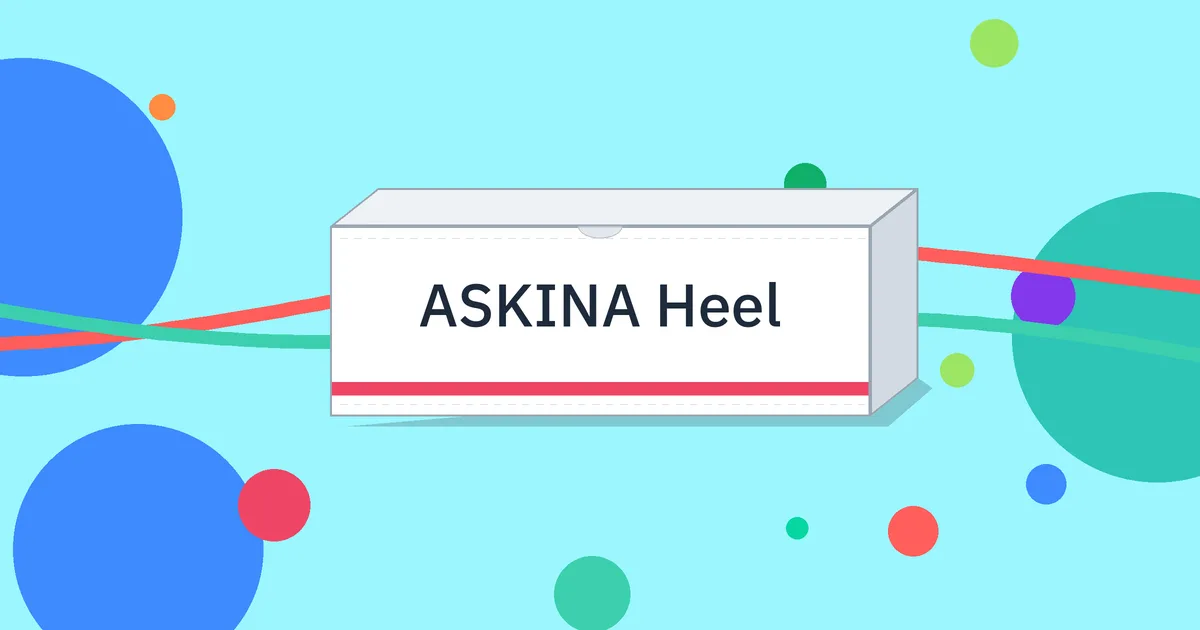 Symbolbild: Packung mit der Aufschrift ASKINA Heel (PZN 00009308) – Verfügbarkeit und Bezug in Apotheken in Frankfurt am Main
