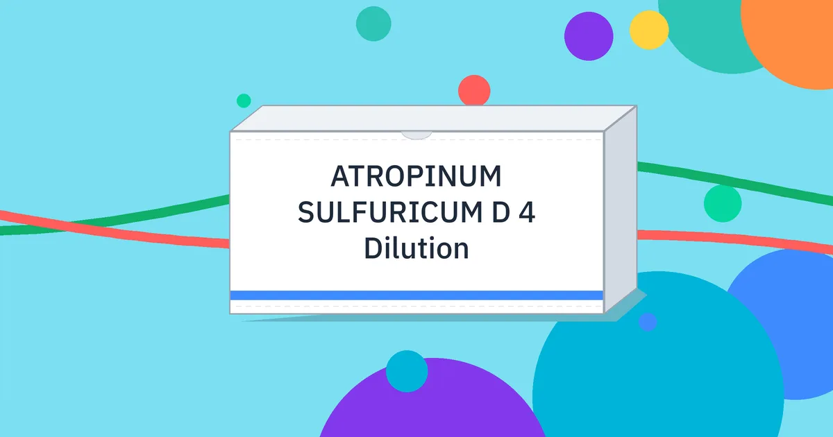 Symbolbild: Packung mit der Aufschrift ATROPINUM SULFURICUM D 4 Dilution (PZN 02894059) – Verfügbarkeit und Bezug in Apotheken in Frankfurt am Main