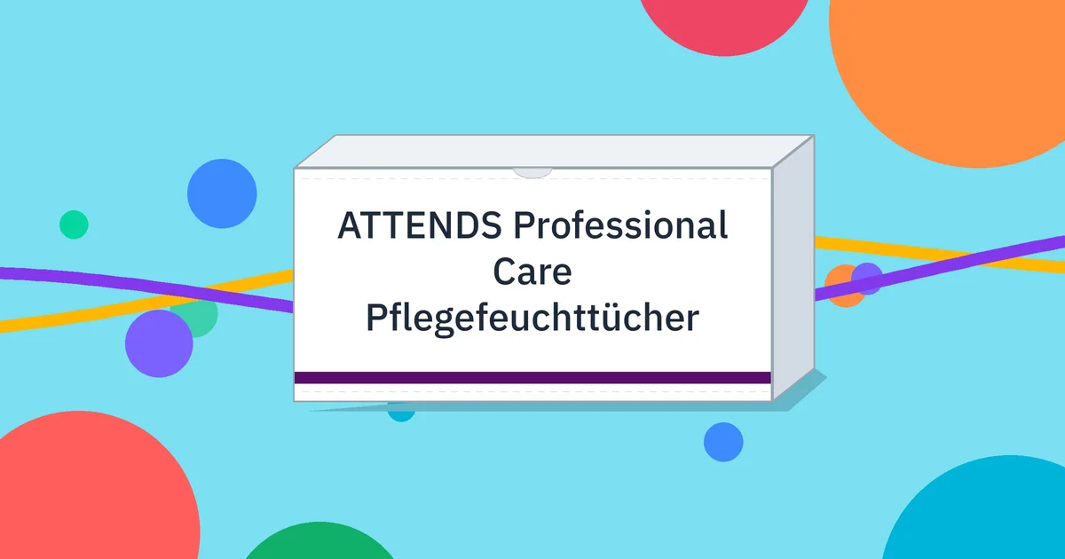 Symbolbild: Packung mit der Aufschrift ATTENDS Professional Care Pflegefeuchttücher (PZN 07529301) – Verfügbarkeit und Bezug in Apotheken in Frankfurt am Main