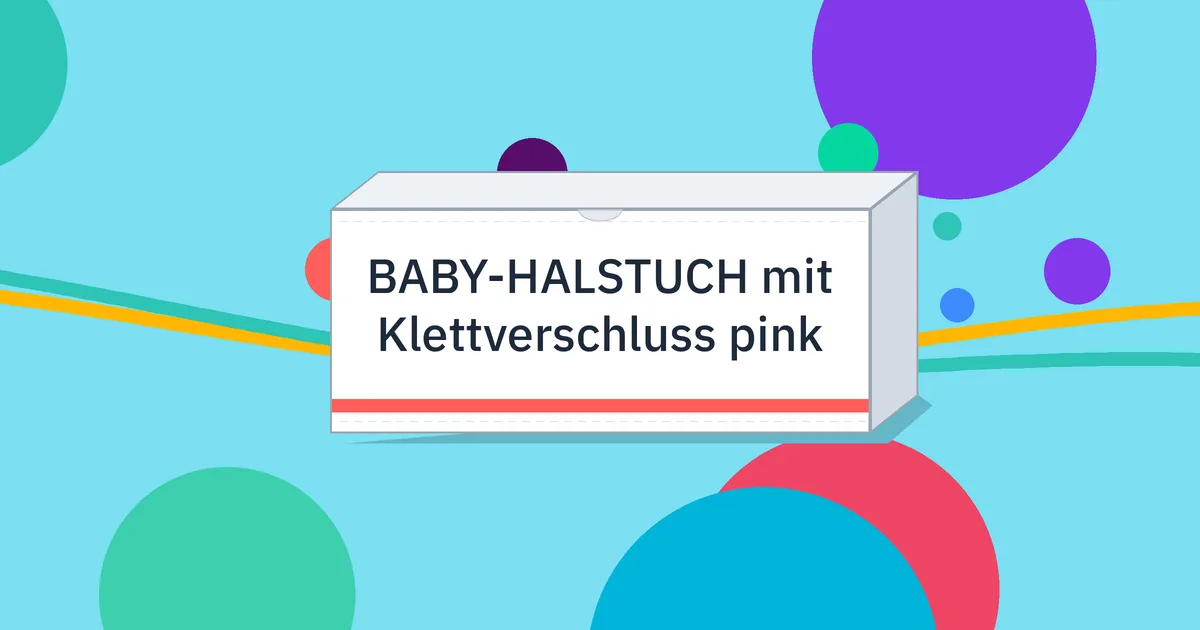 Symbolbild: Packung mit der Aufschrift BABY-HALSTUCH mit Klettverschluss pink (PZN 04900166) – Verfügbarkeit und Bezug in Apotheken in Frankfurt am Main