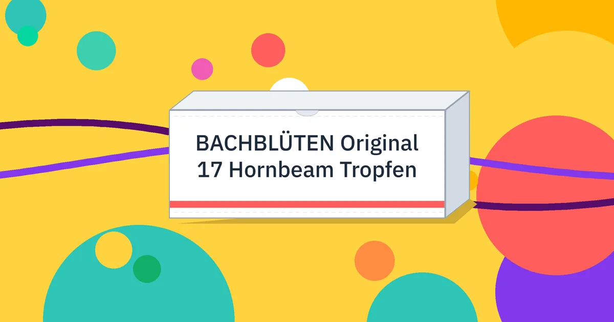 Symbolbild: Packung mit der Aufschrift BACHBLÜTEN Original 17 Hornbeam Tropfen (PZN 16677360) – Verfügbarkeit und Bezug in Apotheken in Frankfurt am Main