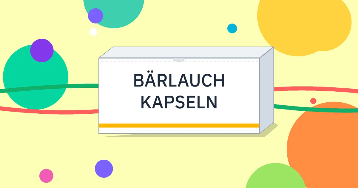 Symbolbild: Packung mit der Aufschrift BÄRLAUCH KAPSELN (PZN 20851680) – Verfügbarkeit und Bezug in Apotheken in Frankfurt am Main