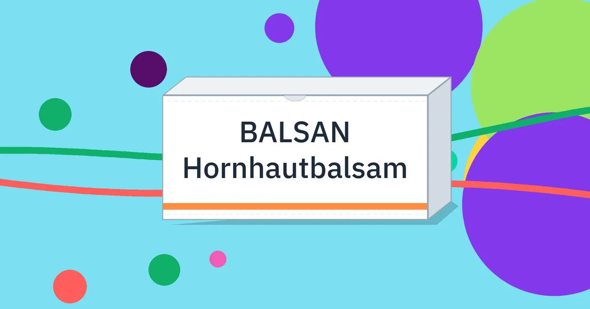 Symbolbild: Packung mit der Aufschrift BALSAN Hornhautbalsam (PZN 01906903) – Verfügbarkeit und Bezug in Apotheken in Frankfurt am Main
