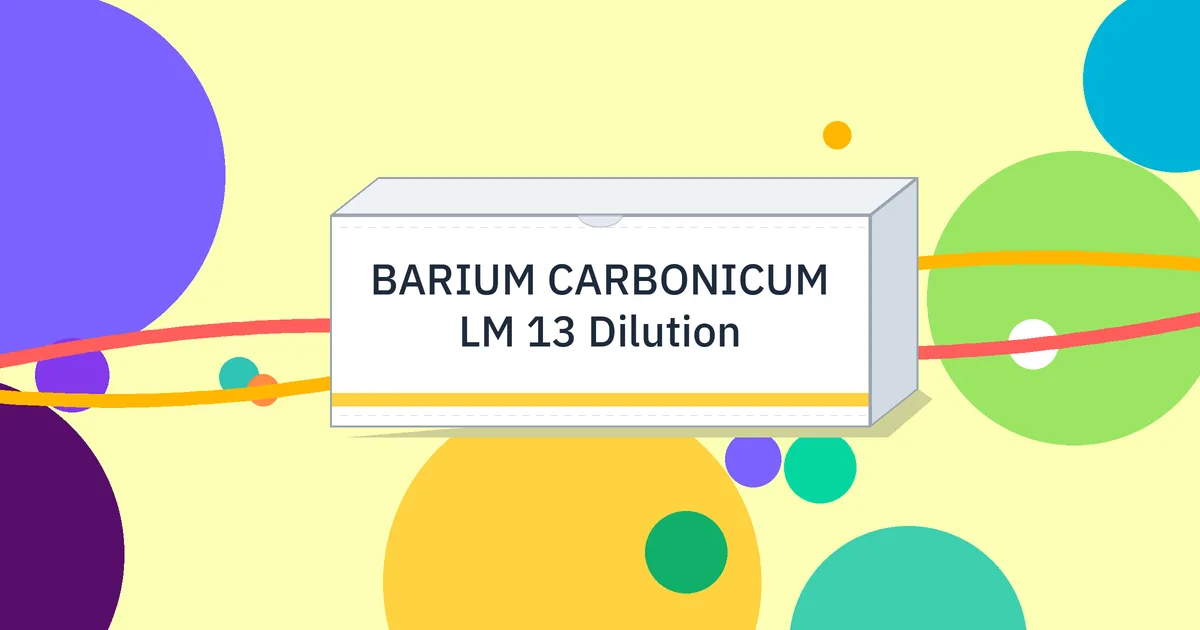Symbolbild: Packung mit der Aufschrift BARIUM CARBONICUM LM 13 Dilution (PZN 12788944) – Verfügbarkeit und Bezug in Apotheken in Frankfurt am Main