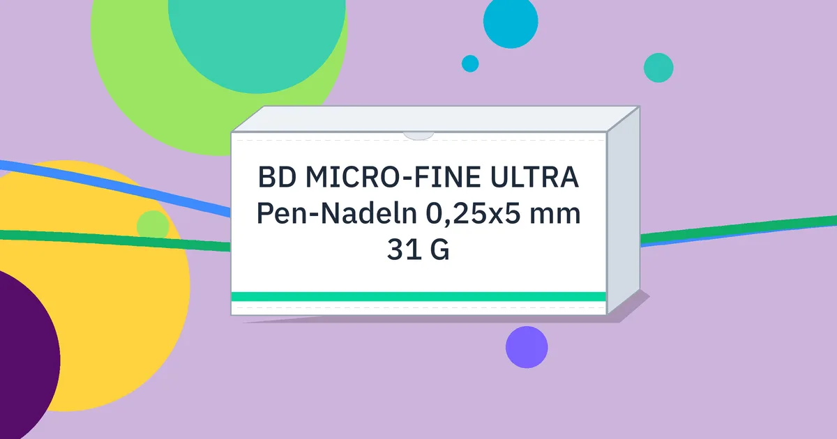 Symbolbild: Packung mit der Aufschrift BD MICRO-FINE ULTRA Pen-Nadeln 0,25x5 mm 31 G (PZN 19462358) – Verfügbarkeit und Bezug in Apotheken in Frankfurt am Main