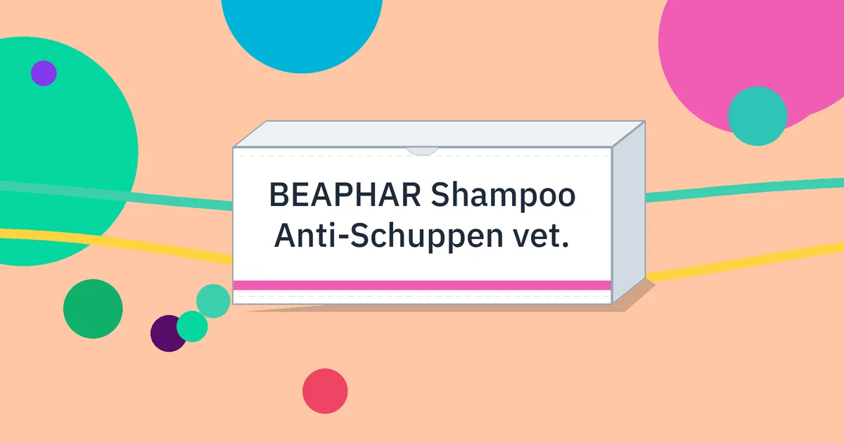 Symbolbild: Packung mit der Aufschrift BEAPHAR Shampoo Anti-Schuppen vet. (PZN 19765627) – Verfügbarkeit und Bezug in Apotheken in Frankfurt am Main