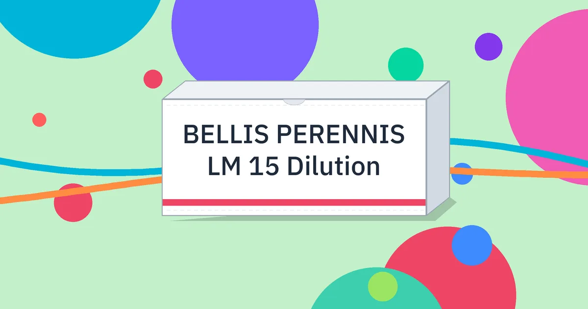 Symbolbild: Packung mit der Aufschrift BELLIS PERENNIS LM 15 Dilution (PZN 12791610) – Verfügbarkeit und Bezug in Apotheken in Frankfurt am Main