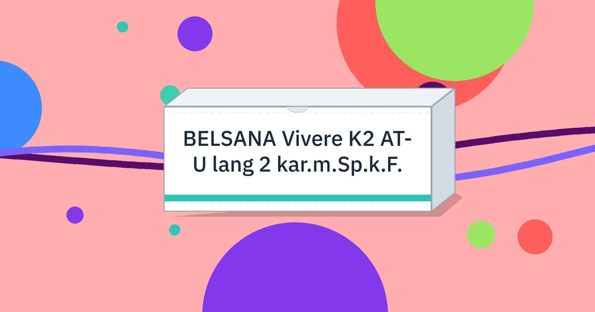 Symbolbild: Packung mit der Aufschrift BELSANA Vivere K2 AT-U lang 2 kar.m.Sp.k.F. (PZN 08537142) – Verfügbarkeit und Bezug in Apotheken in Frankfurt am Main