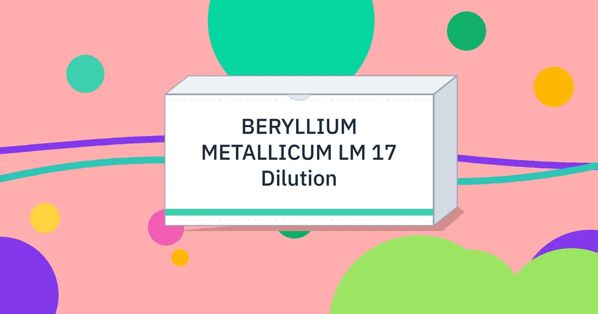 Symbolbild: Packung mit der Aufschrift BERYLLIUM METALLICUM LM 17 Dilution (PZN 12793394) – Verfügbarkeit und Bezug in Apotheken in Frankfurt am Main