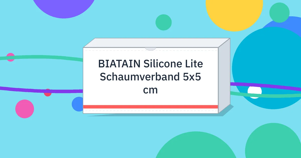 Symbolbild: Packung mit der Aufschrift BIATAIN Silicone Lite Schaumverband 5x5 cm (PZN 16515887) – Verfügbarkeit und Bezug in Apotheken in Frankfurt am Main