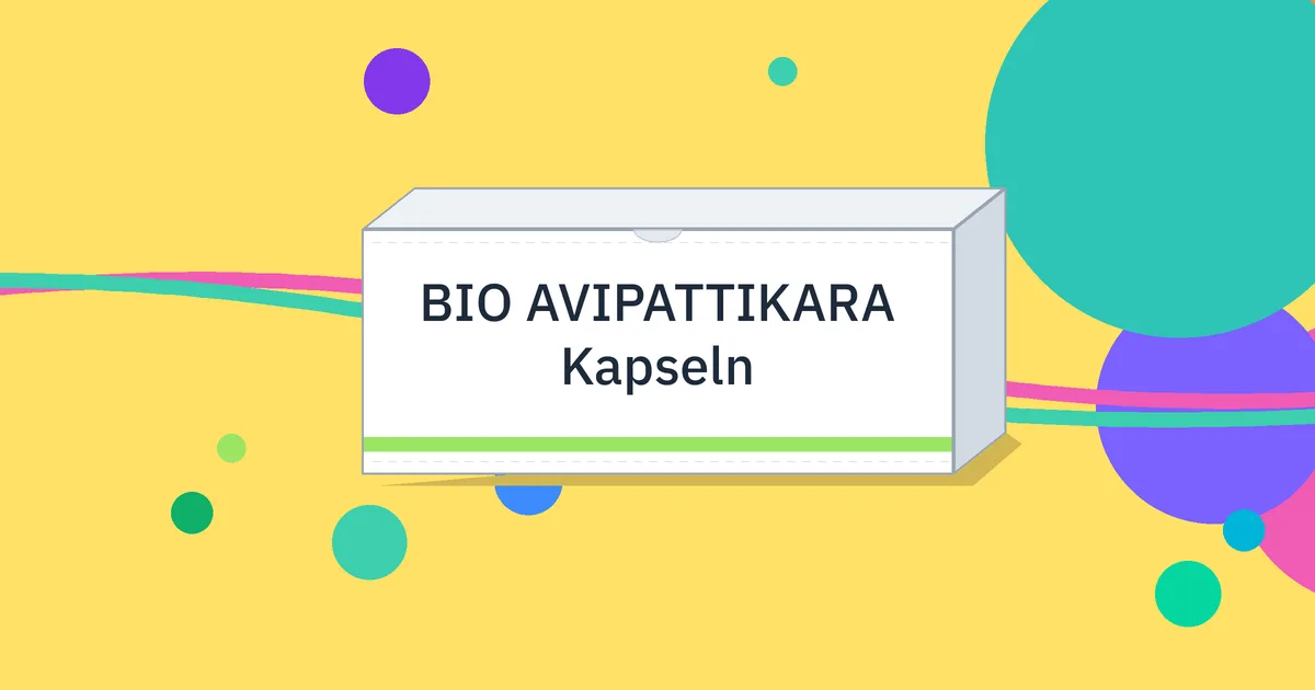 Symbolbild: Packung mit der Aufschrift BIO AVIPATTIKARA Kapseln (PZN 16707055) – Verfügbarkeit und Bezug in Apotheken in Frankfurt am Main