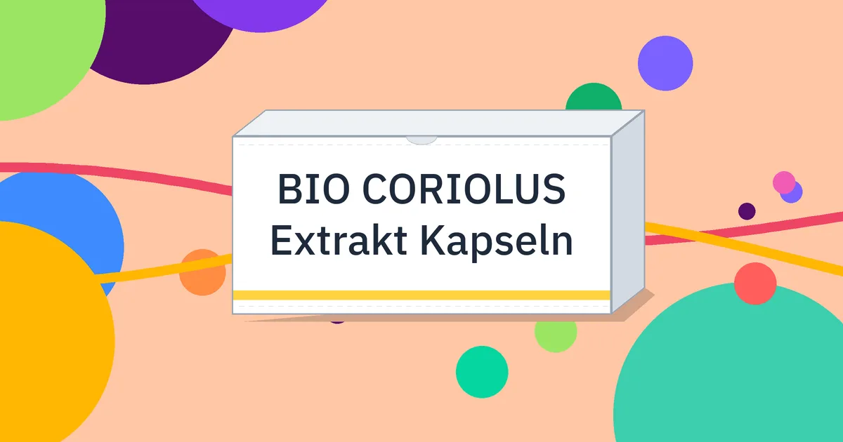 Symbolbild: Packung mit der Aufschrift BIO CORIOLUS Extrakt Kapseln (PZN 17626933) – Verfügbarkeit und Bezug in Apotheken in Frankfurt am Main