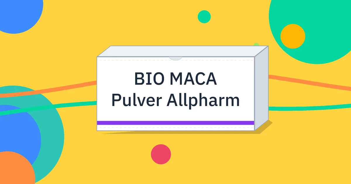 Symbolbild: Packung mit der Aufschrift BIO MACA Pulver Allpharm (PZN 19510092) – Verfügbarkeit und Bezug in Apotheken in Frankfurt am Main