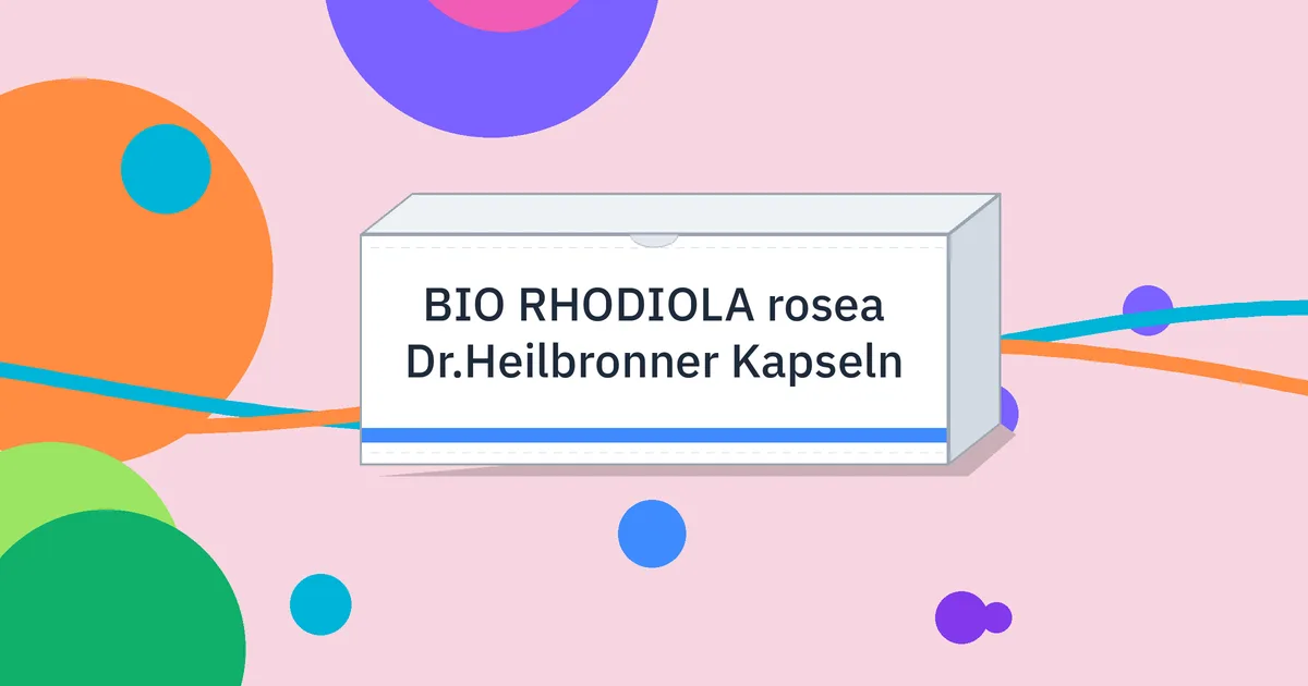 Symbolbild: Packung mit der Aufschrift BIO RHODIOLA rosea Dr.Heilbronner Kapseln (PZN 19300756) – Verfügbarkeit und Bezug in Apotheken in Frankfurt am Main