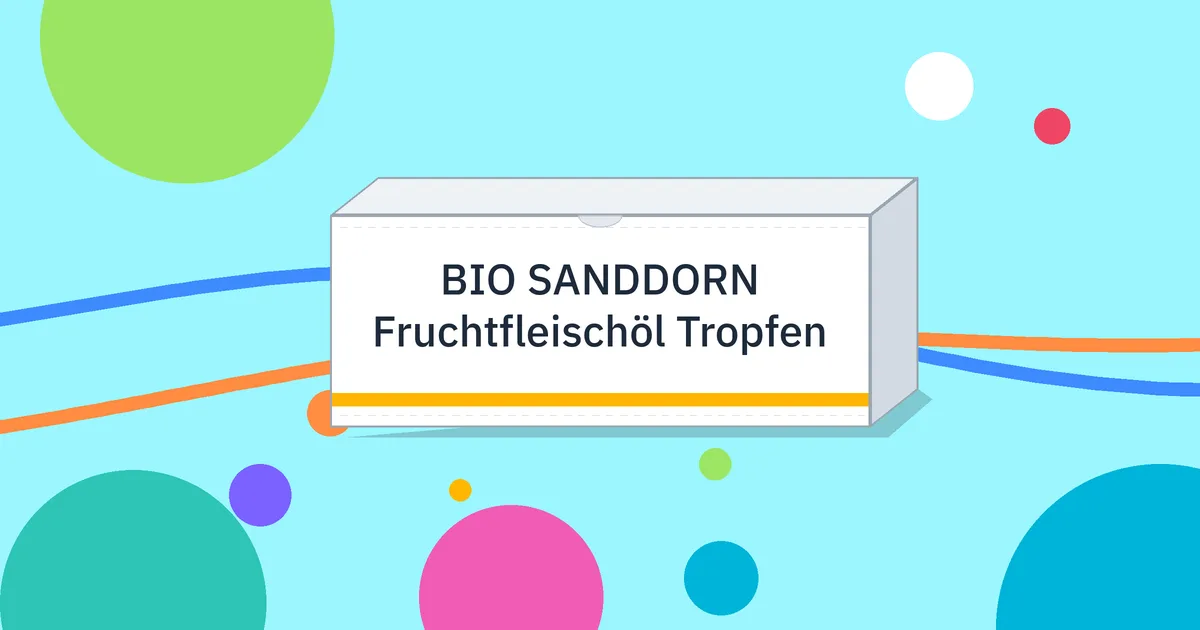 Symbolbild: Packung mit der Aufschrift BIO SANDDORN Fruchtfleischöl Tropfen (PZN 11173442) – Verfügbarkeit und Bezug in Apotheken in Frankfurt am Main