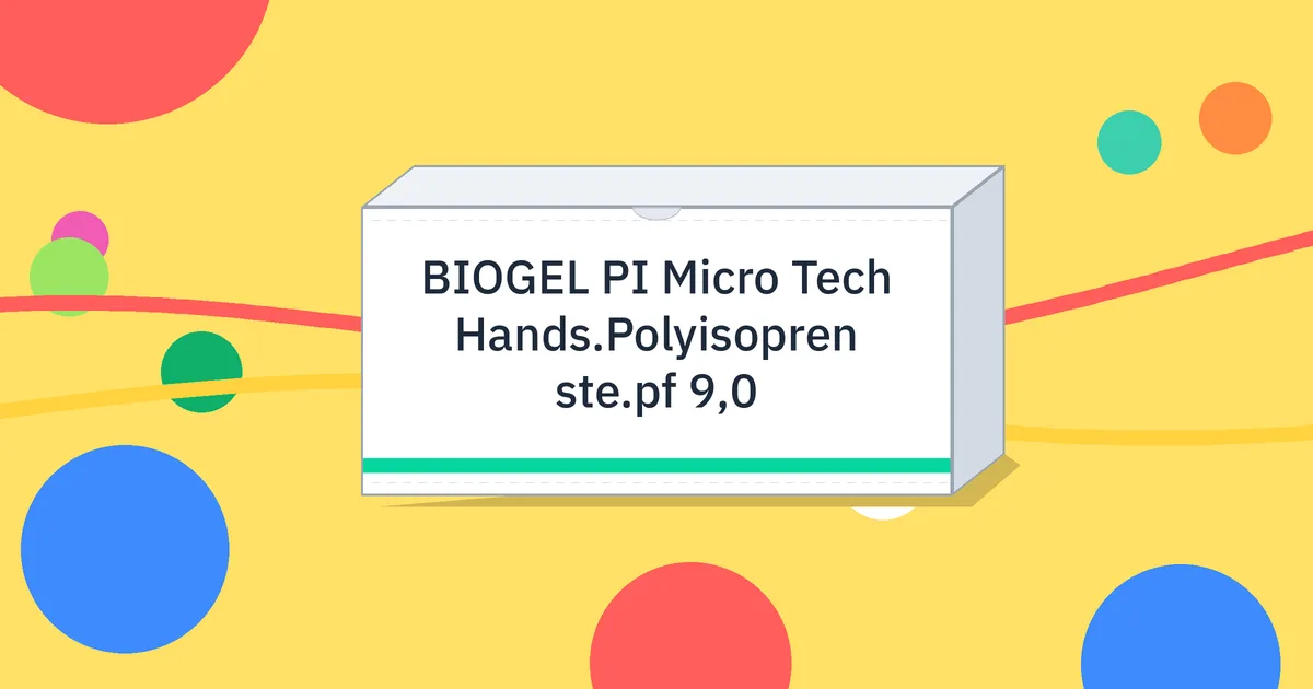 Symbolbild: Packung mit der Aufschrift BIOGEL PI Micro Tech Hands.Polyisopren ste.pf 9,0 (PZN 20866888) – Verfügbarkeit und Bezug in Apotheken in Frankfurt am Main