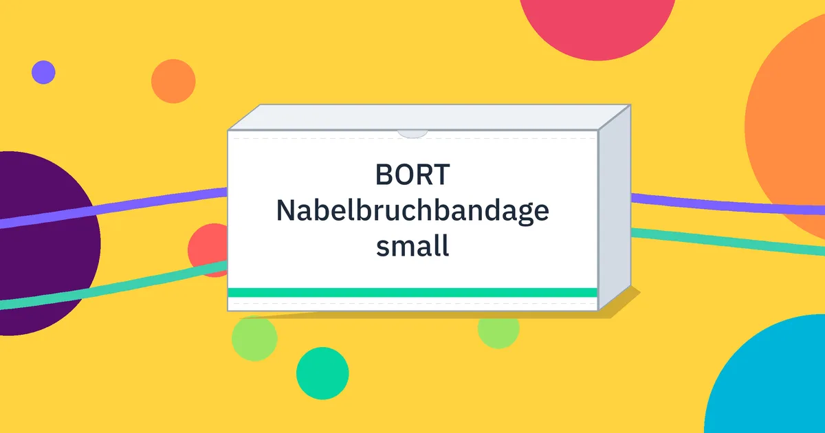 Symbolbild: Packung mit der Aufschrift BORT Nabelbruchbandage small (PZN 20105698) – Verfügbarkeit und Bezug in Apotheken in Frankfurt am Main
