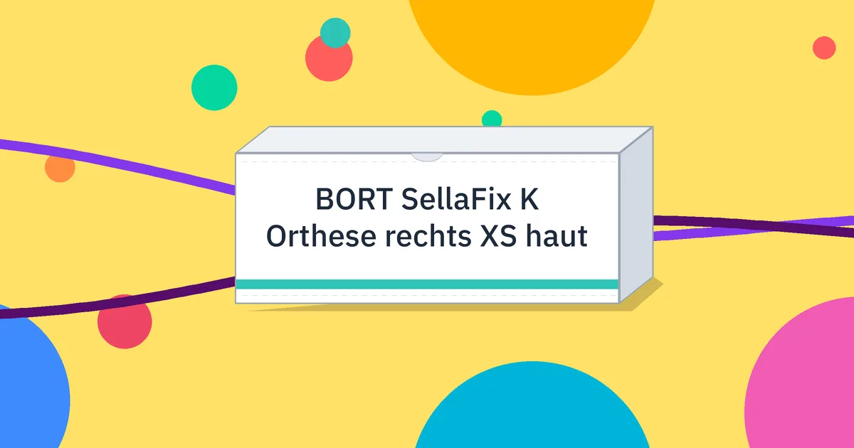 Symbolbild: Packung mit der Aufschrift BORT SellaFix K Orthese rechts XS haut (PZN 08522703) – Verfügbarkeit und Bezug in Apotheken in Frankfurt am Main
