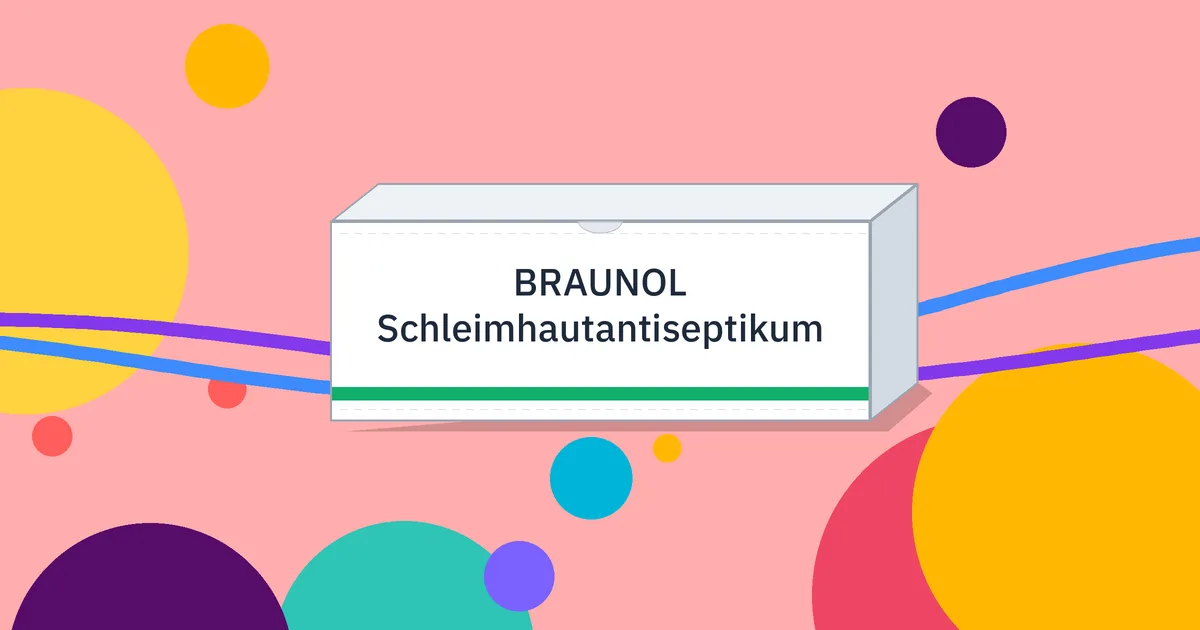 Symbolbild: Packung mit der Aufschrift BRAUNOL Schleimhautantiseptikum (PZN 01588722) – Verfügbarkeit und Bezug in Apotheken in Frankfurt am Main