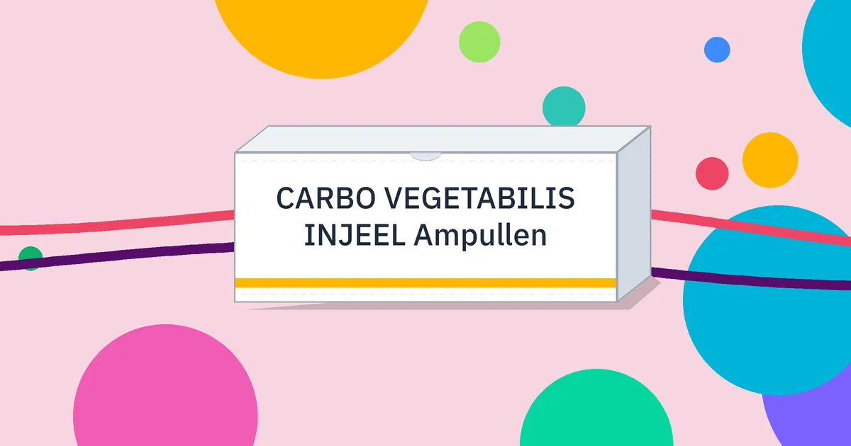 Symbolbild: Packung mit der Aufschrift CARBO VEGETABILIS INJEEL Ampullen (PZN 00176897) – Verfügbarkeit und Bezug in Apotheken in Frankfurt am Main