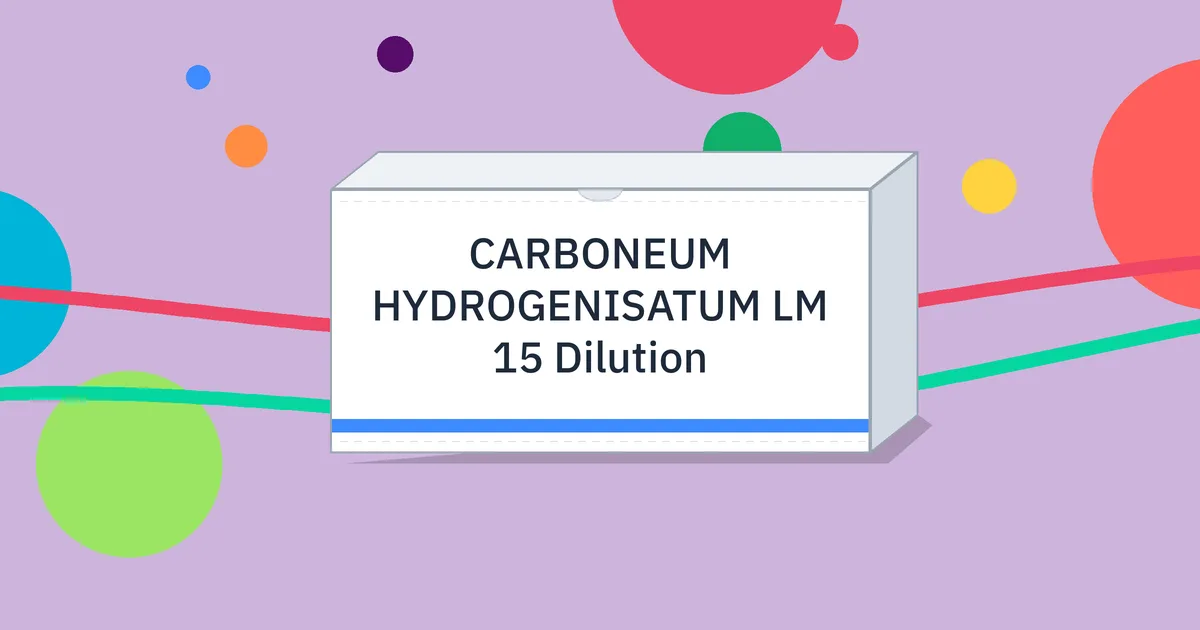 Symbolbild: Packung mit der Aufschrift CARBONEUM HYDROGENISATUM LM 15 Dilution (PZN 13428225) – Verfügbarkeit und Bezug in Apotheken in Frankfurt am Main