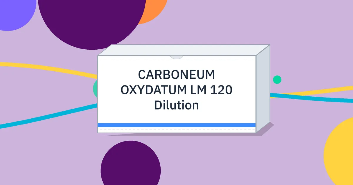 Symbolbild: Packung mit der Aufschrift CARBONEUM OXYDATUM LM 120 Dilution (PZN 13428998) – Verfügbarkeit und Bezug in Apotheken in Frankfurt am Main