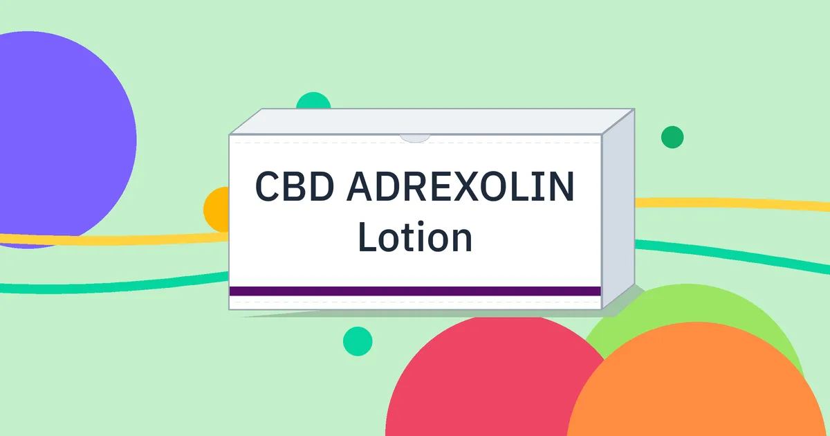 Symbolbild: Packung mit der Aufschrift CBD ADREXOLIN Lotion (PZN 15882572) – Verfügbarkeit und Bezug in Apotheken in Frankfurt am Main