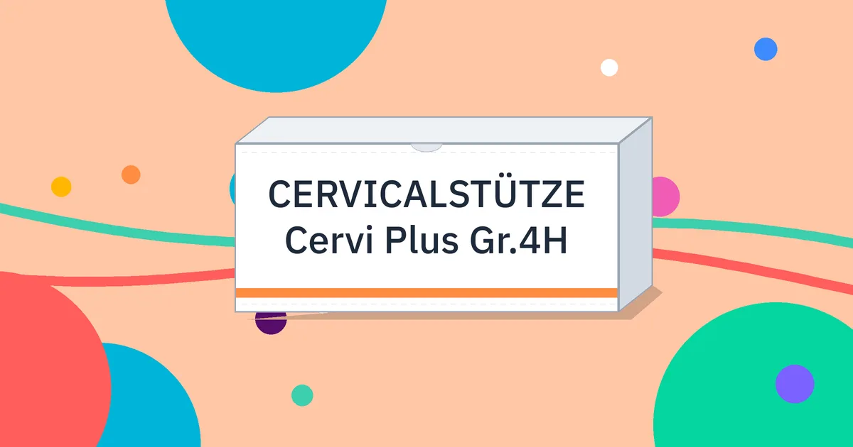 Symbolbild: Packung mit der Aufschrift CERVICALSTÜTZE Cervi Plus Gr.4H (PZN 02885706) – Verfügbarkeit und Bezug in Apotheken in Frankfurt am Main
