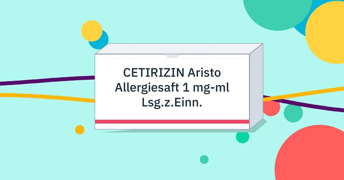 Symbolbild: Packung mit der Aufschrift CETIRIZIN Aristo Allergiesaft 1 mg-ml Lsg.z.Einn. (PZN 13714511) – Verfügbarkeit und Bezug in Apotheken in Frankfurt am Main