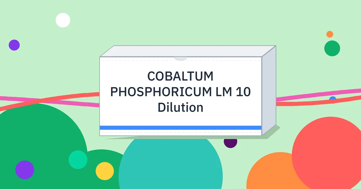 Symbolbild: Packung mit der Aufschrift COBALTUM PHOSPHORICUM LM 10 Dilution (PZN 12824019) – Verfügbarkeit und Bezug in Apotheken in Frankfurt am Main