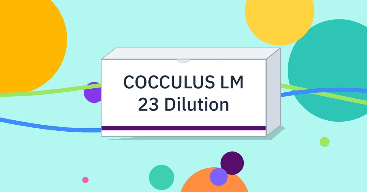 Symbolbild: Packung mit der Aufschrift COCCULUS LM 23 Dilution (PZN 12825094) – Verfügbarkeit und Bezug in Apotheken in Frankfurt am Main