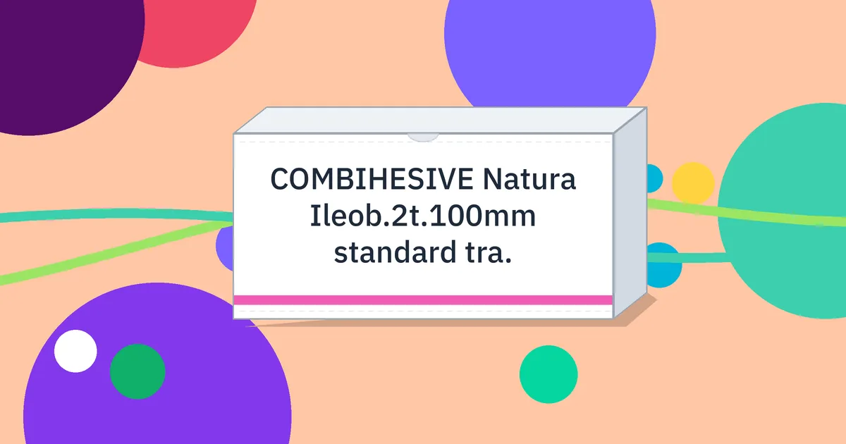 Symbolbild: Packung mit der Aufschrift COMBIHESIVE Natura Ileob.2t.100mm standard tra. (PZN 00514816) – Verfügbarkeit und Bezug in Apotheken in Frankfurt am Main