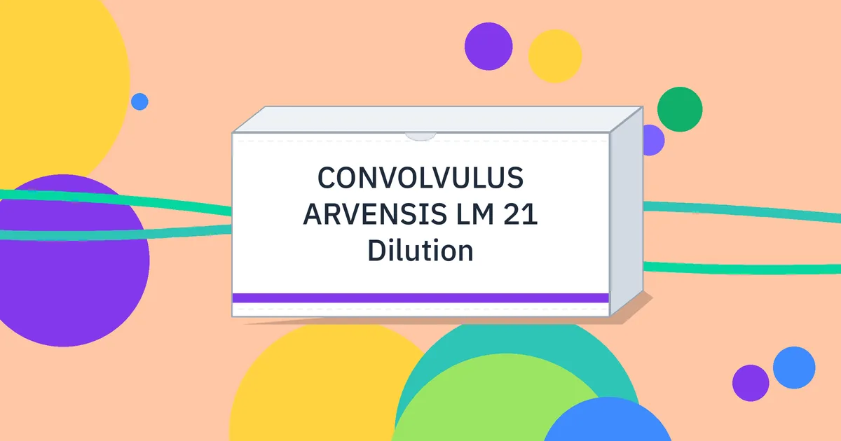 Symbolbild: Packung mit der Aufschrift CONVOLVULUS ARVENSIS LM 21 Dilution (PZN 13450271) – Verfügbarkeit und Bezug in Apotheken in Frankfurt am Main