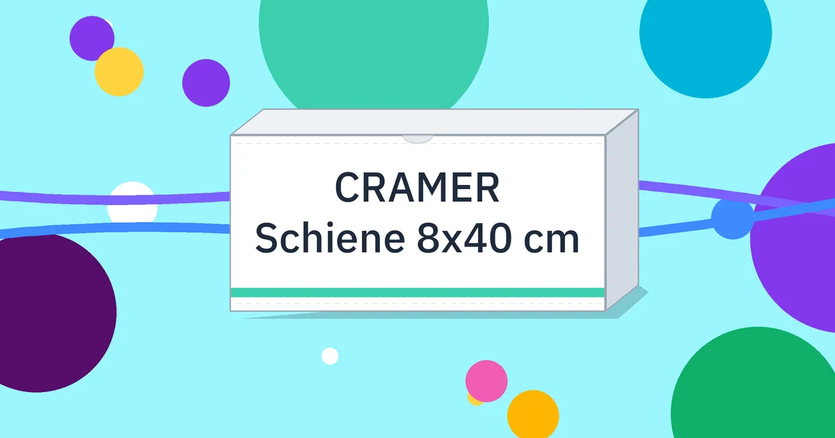 Symbolbild: Packung mit der Aufschrift CRAMER Schiene 8x40 cm (PZN 07004797) – Verfügbarkeit und Bezug in Apotheken in Frankfurt am Main